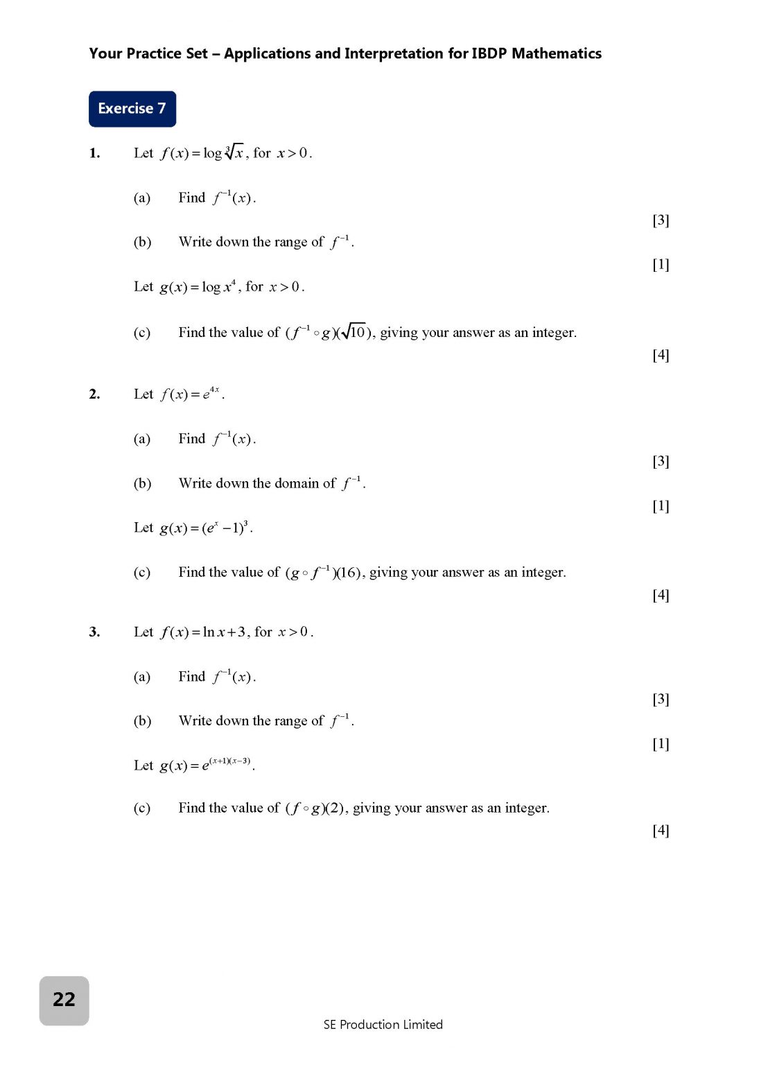 【IB Math】Your Practice Set - Applications and Interpretation for IBDP ...