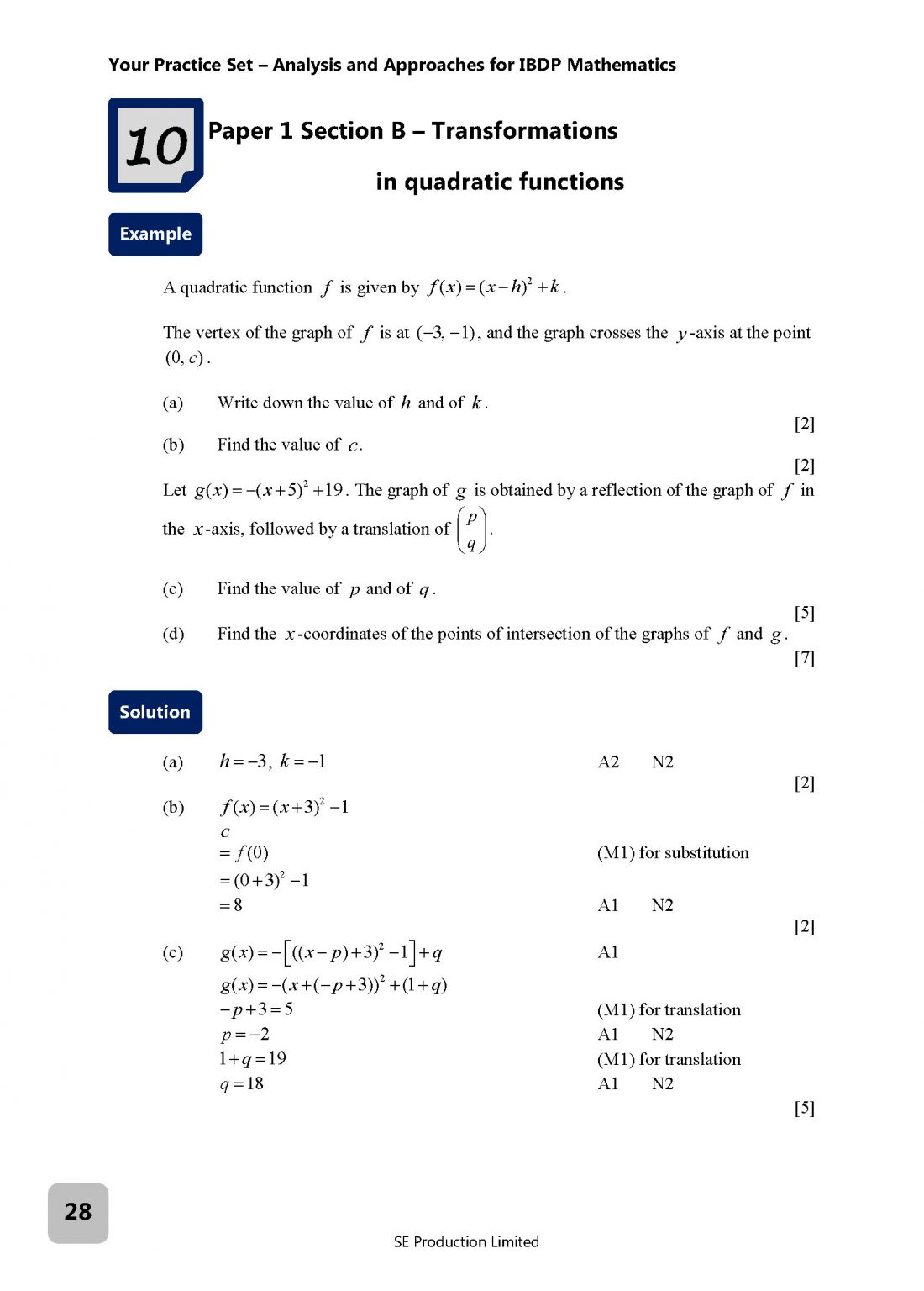 【IB Math】Your Practice Set - Analysis and Approaches for IBDP ...