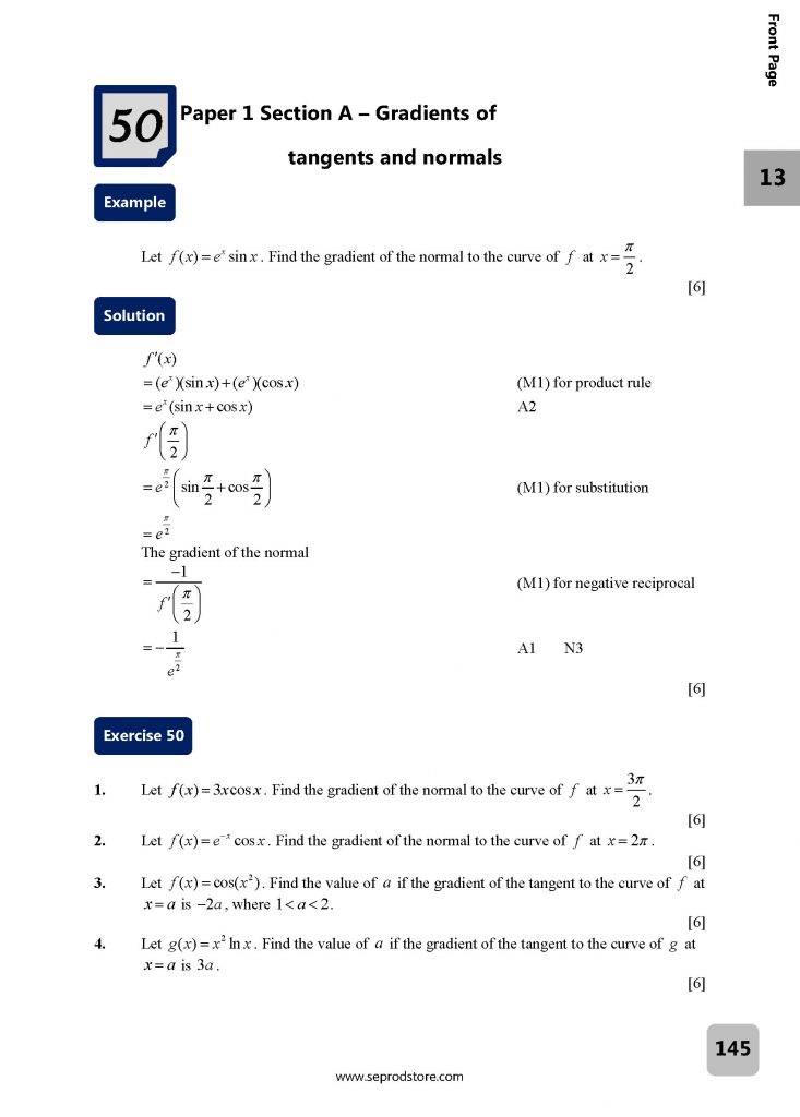 【IB Math】Your Practice Set - Analysis and Approaches for IBDP ...